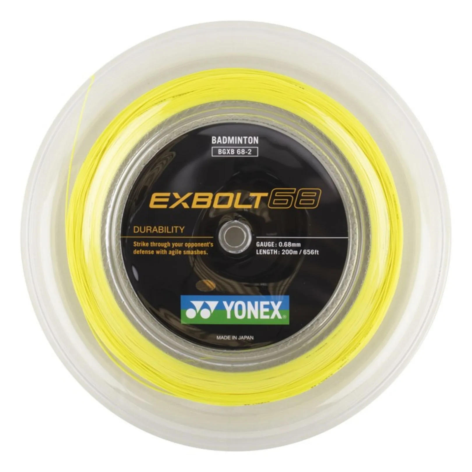 Yonex Exbolt 68 Yellow 200m | Yonex Badmintonsnaren!